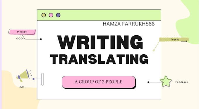 Do translating and writing in any language by Hamzafarrukh588 | Fiverr
