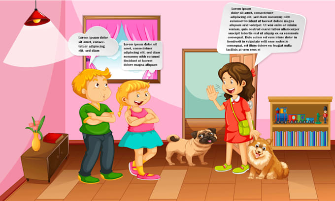 Do children story book interior illustration by Fuyaddesign | Fiverr