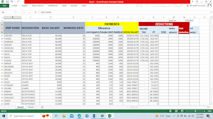 Make school result, salary report and graphs sheets on excel by Ajwa189 ...