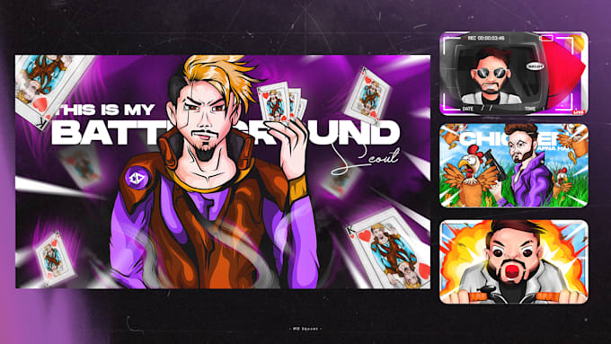 Make custom illustration thumbnail for twitch and youtube by Manndamani ...