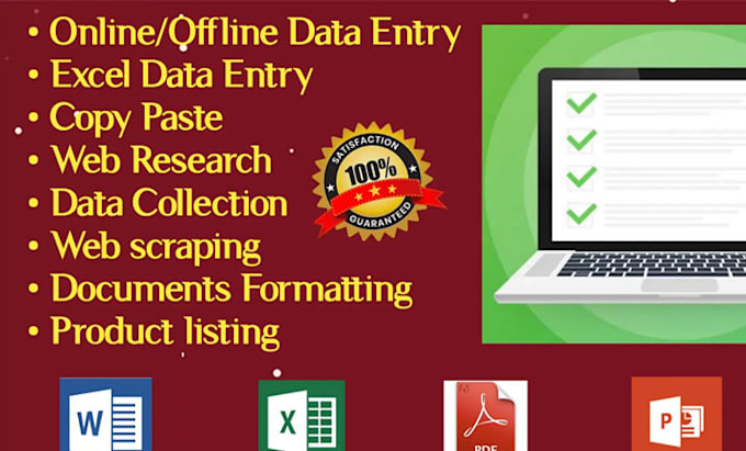 Do data entry typing work within 24 hours by Areeba_doll | Fiverr