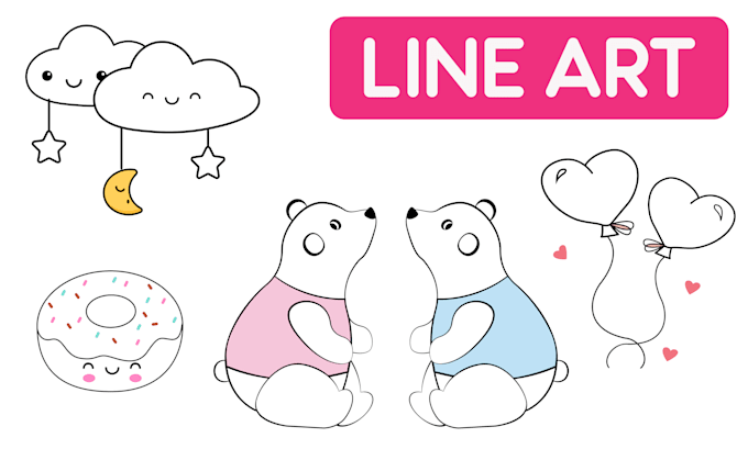 Convert any image to vector line art illustration by Mawra66 | Fiverr