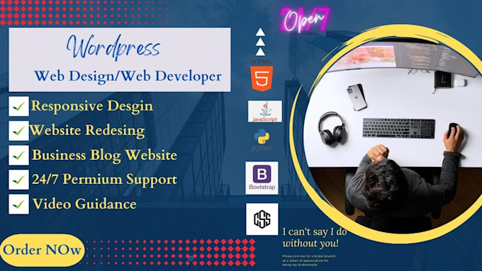 Build a modern wordpress website with a unique web design by Juttshop | Fiverr