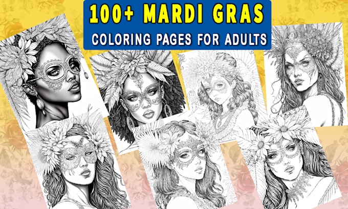 mardi gras coloring pages for adults