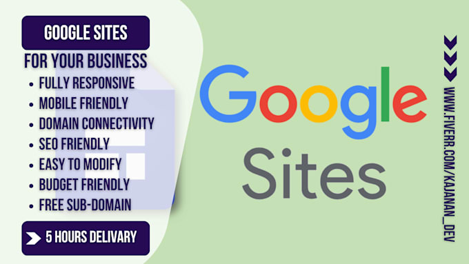 Develop responsible website for you with google sites in 5 hours by ...