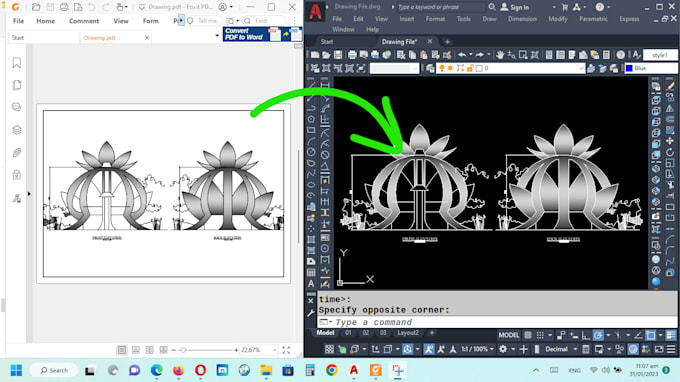 Draw hand sketch, pdf drawing in autocad software by Archionestudio | Fiverr