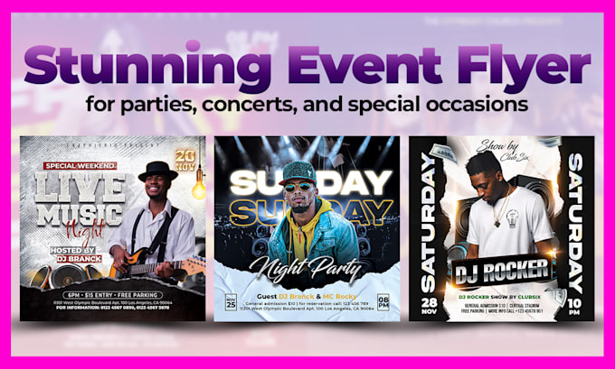 A stunning event flyer for parties, concerts, and special occasions by ...