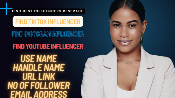 Find Best Instagram Tiktok Youtube Influencers Research By