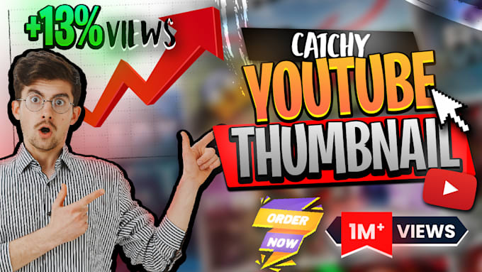 Design amazing and catchy youtube thumbnails by Nasr_design | Fiverr