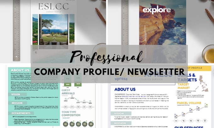 Create and design professional company profile or newsletter by ...