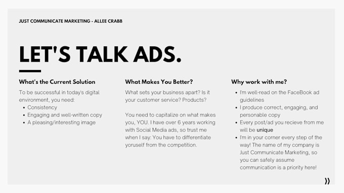 Create engaging facebook ad campaigns by Alleecrabb | Fiverr