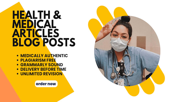 Write best medical article blogs by Goher007 | Fiverr