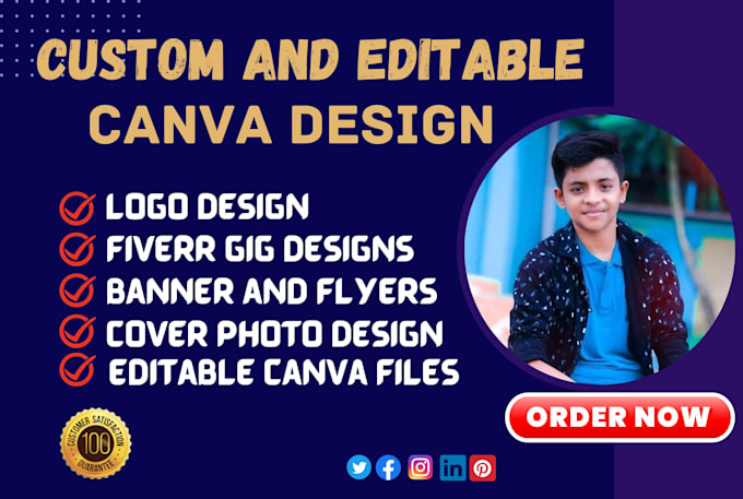 Create eye catching and professional unique designs using canva pro by ...
