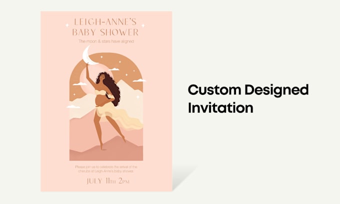 Design and illustrate a beautiful invitation by Hollywalshart | Fiverr