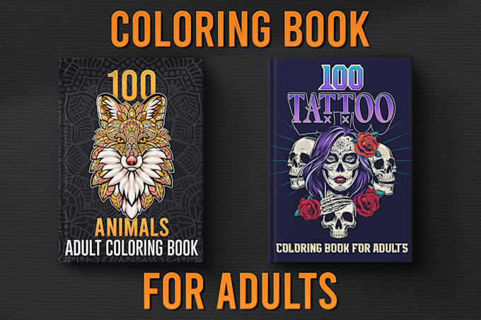 Design a unique adult coloring book cover for amazon kdp by ...