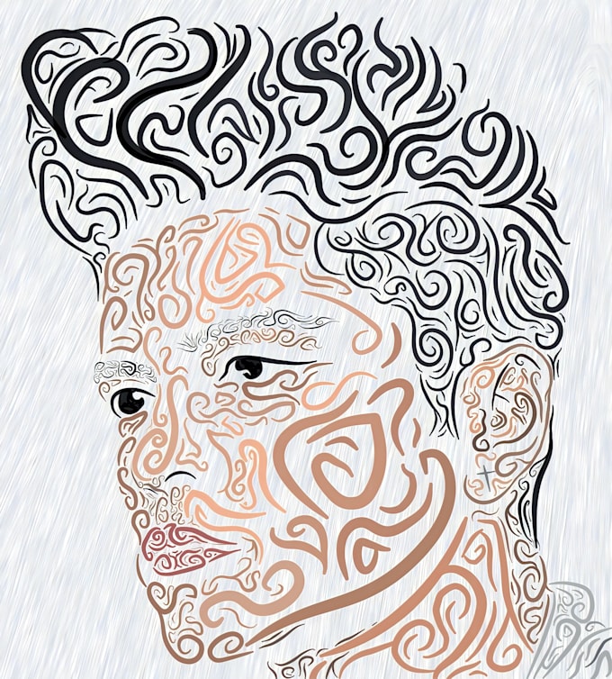 Make a line art calligraphy illustration work by Adriandoanythin | Fiverr