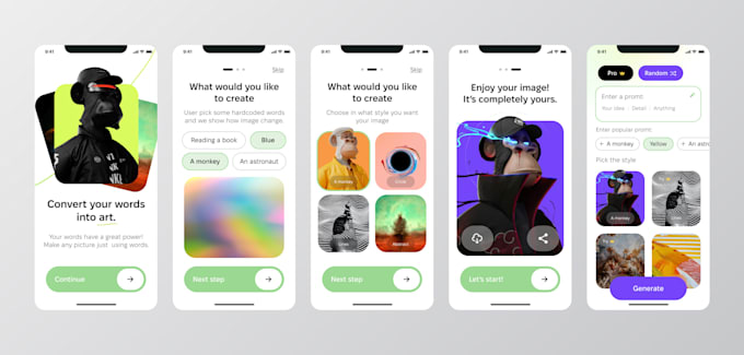 Create quality mobile app design in figma by Elisdechart | Fiverr