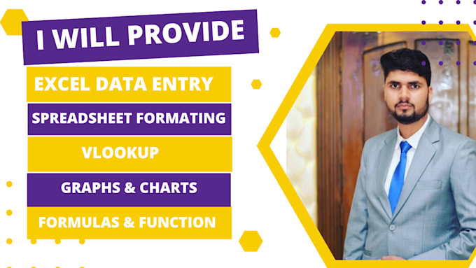 Do Microsoft Excel Data Entry Spreadsheet Excel Formatting Chartsvlookup By Zubi6903 Fiverr
