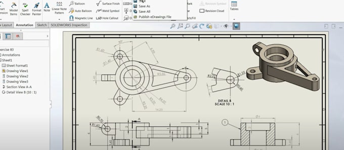Create 2d engineering drawings, technical drawings by Vishwanathn | Fiverr