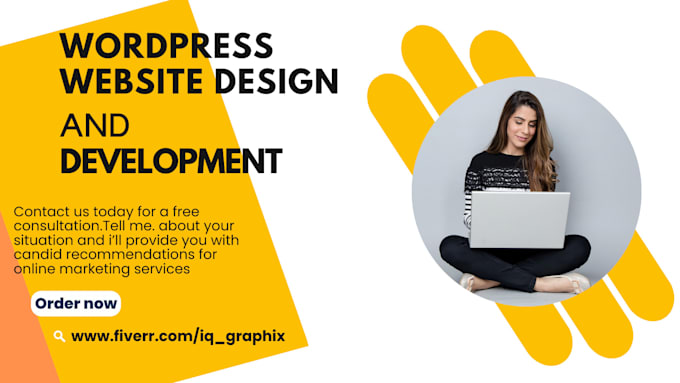 Customized wordpress website design and development by Iq_graphix | Fiverr