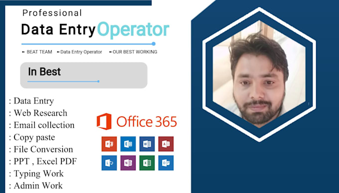 Do data entry, web research, copy paste, excel work, typing and email collection by Kashifjam88 ...