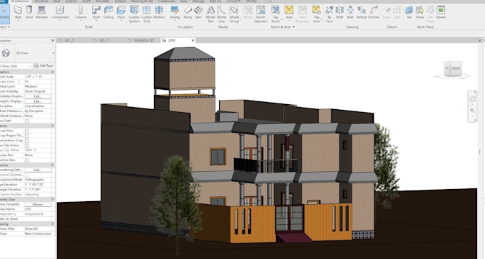 Create 2d floor plan and 3d bim model in revit by Diljan90 | Fiverr