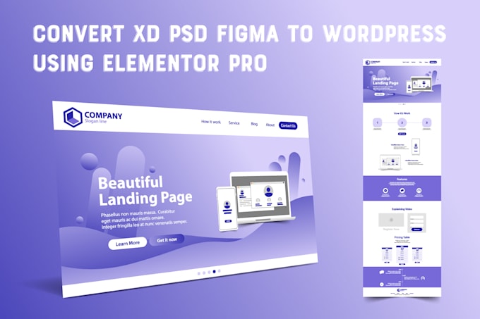 Convert xd, psd, figma to wordpress using elementor pro by Anayaalfred | Fiverr