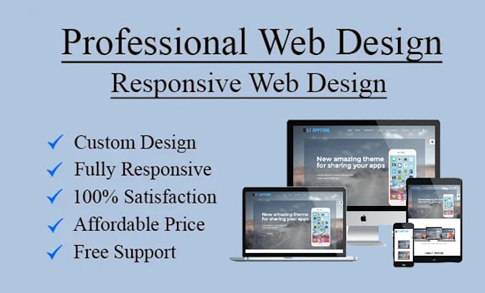 Create a responsive and professional web design by Webzpro | Fiverr
