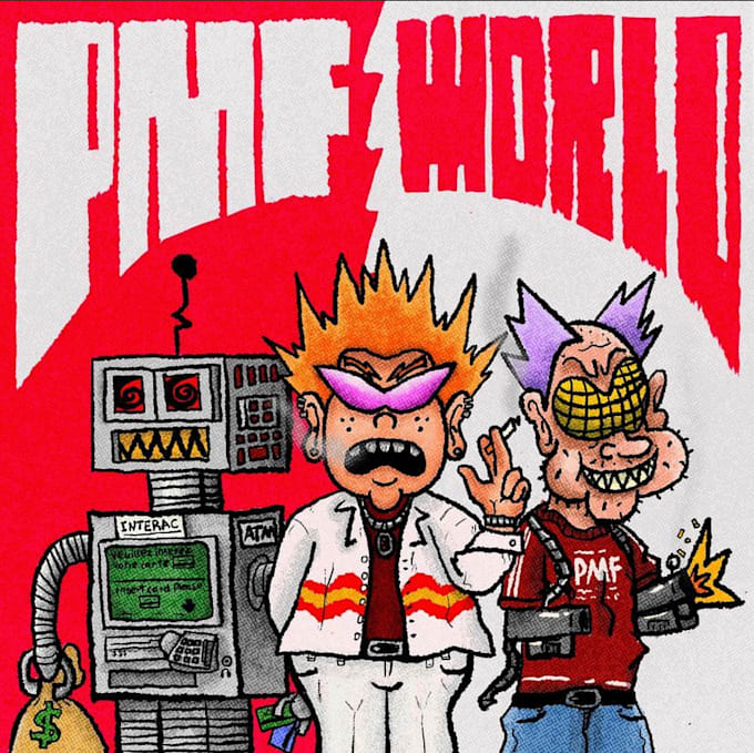 Make an album cover in cartoon illustration by Pouvoirmagiefeu | Fiverr