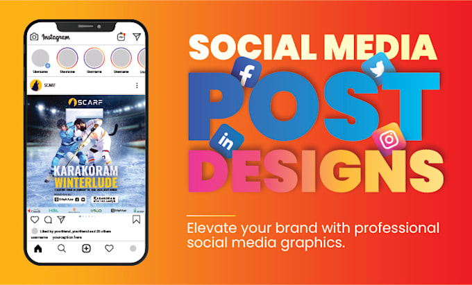 Create instagram posts, facebook posts, social media graphics by ...