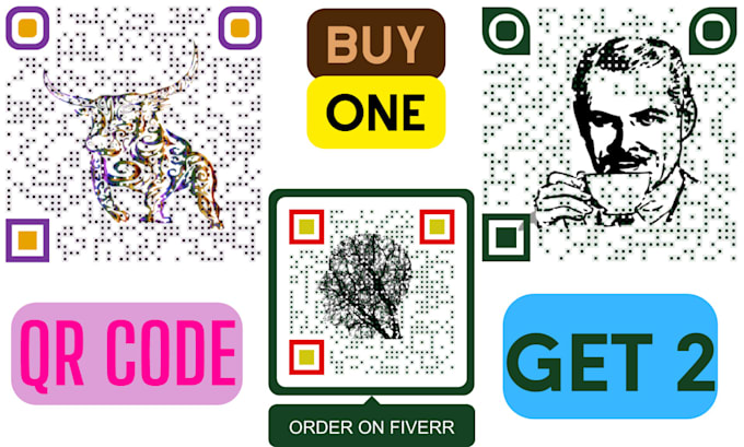 Create unique attractive qr codes for you in 20 minutes by Hasisha | Fiverr