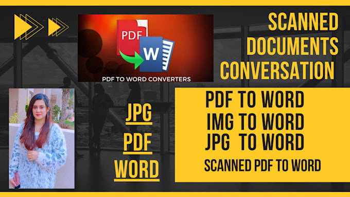 Do pdf to word, handwriting to word, convert scan pdf to excel ,img by Fatimamemon10 | Fiverr