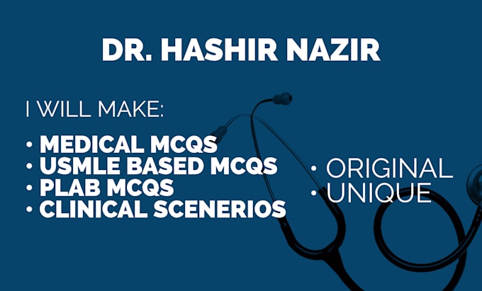 Make medical mcqs and clinical scenario based questions by Dr ...