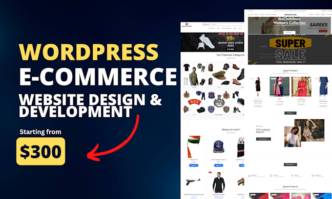 Design and develop advanced ecommerce wordpress website by Big_brains_tech | Fiverr