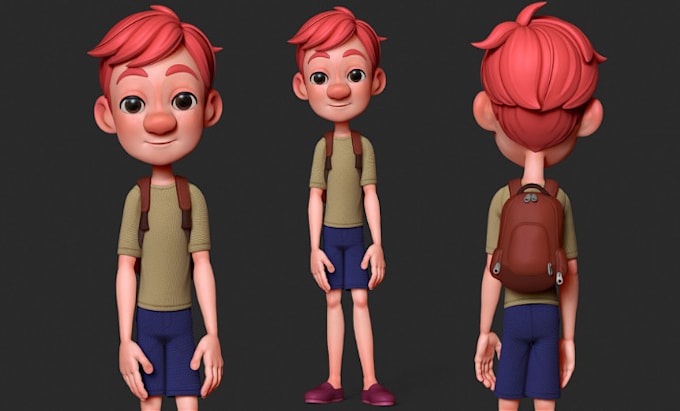 Model a quality 3d cartoon character in blender and zbrush by Mavinpro ...
