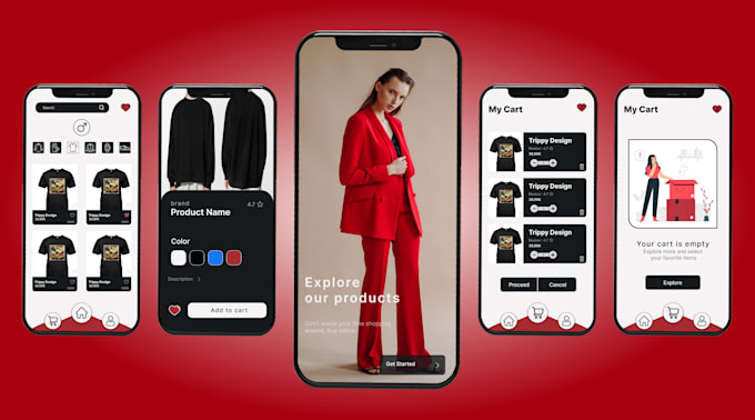 Create a custom ui design for mobile apps by Azizaguir | Fiverr