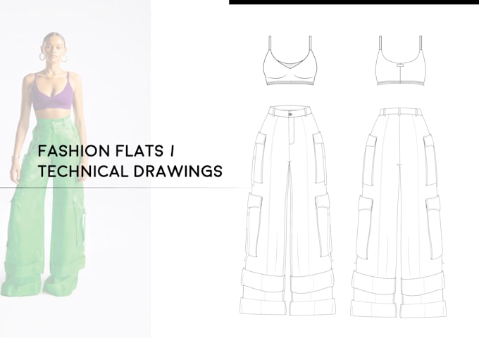 Create flat sketches for fashion design by Julietalannes | Fiverr