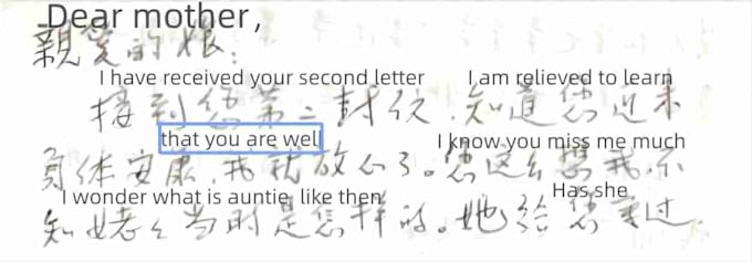 Manually transcribe difficult to read chinese handwriting by ...
