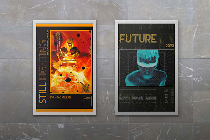 Create a contemporary and original poster design by Alinasaffron | Fiverr