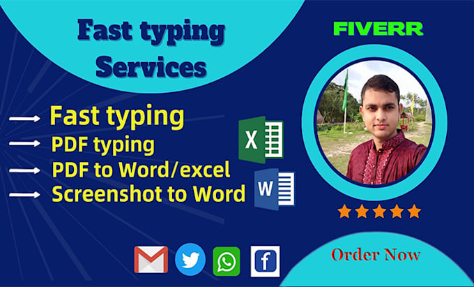 Fast typing, retype scanned documents, edit ms word typing by ...