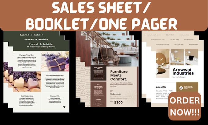 Design professional sales sheet, lookbook, , business one pager ...