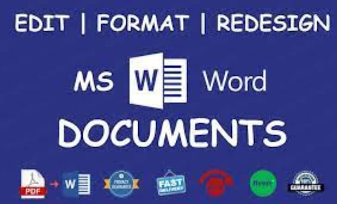 Design, edits and format your microsoft word document by Sayfalbhi | Fiverr