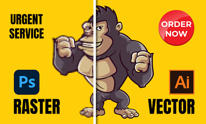 Do vector tracing, image trace, convert raster to vector tracing in 1 to 2 hours by ...