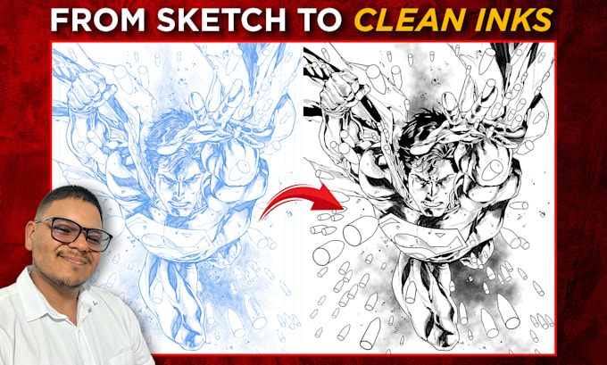 Professionally ink your detailed sketches or pencil drawings by Artwil ...