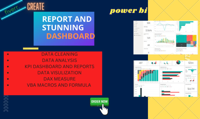 Create your power bi report and dashboard by Datascientist08 | Fiverr