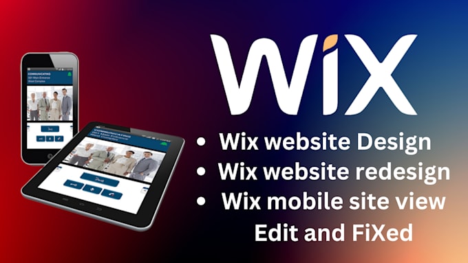 Redesign wix website design wix website fix and edit wix website revamp ...
