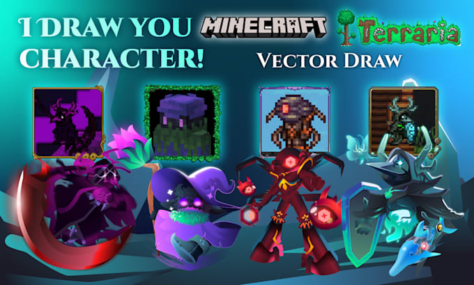 Draw your terraria character in a unique epic style by Gersonmarcel544 ...