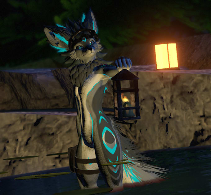 Do fully custom vrchat furry avatars retexture, clothing, guns and ...