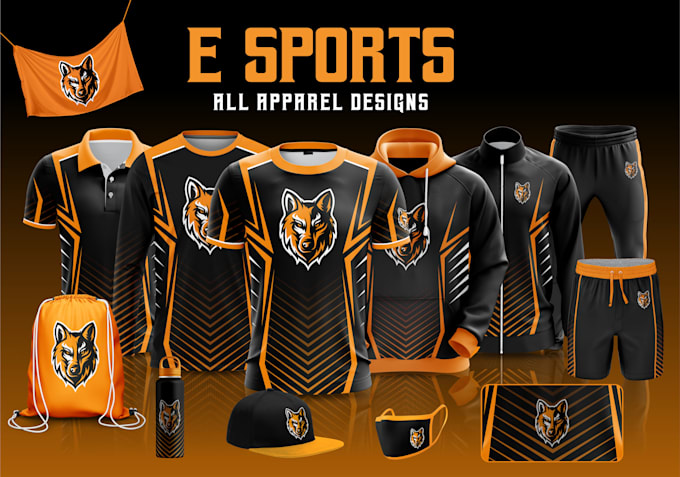 Make perfect jersey design hoodie and esports apparel by Rwaqas15 | Fiverr