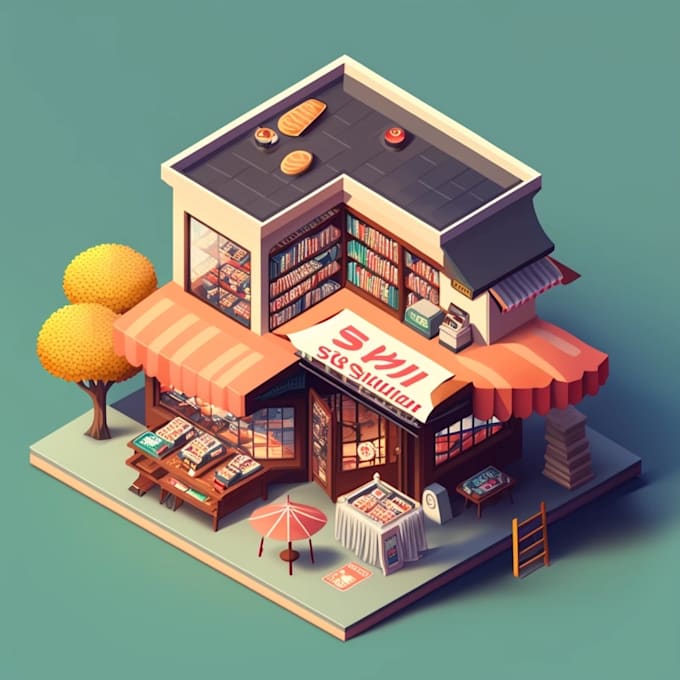Create isometric 3d high quality illustration by Penrose_studio | Fiverr